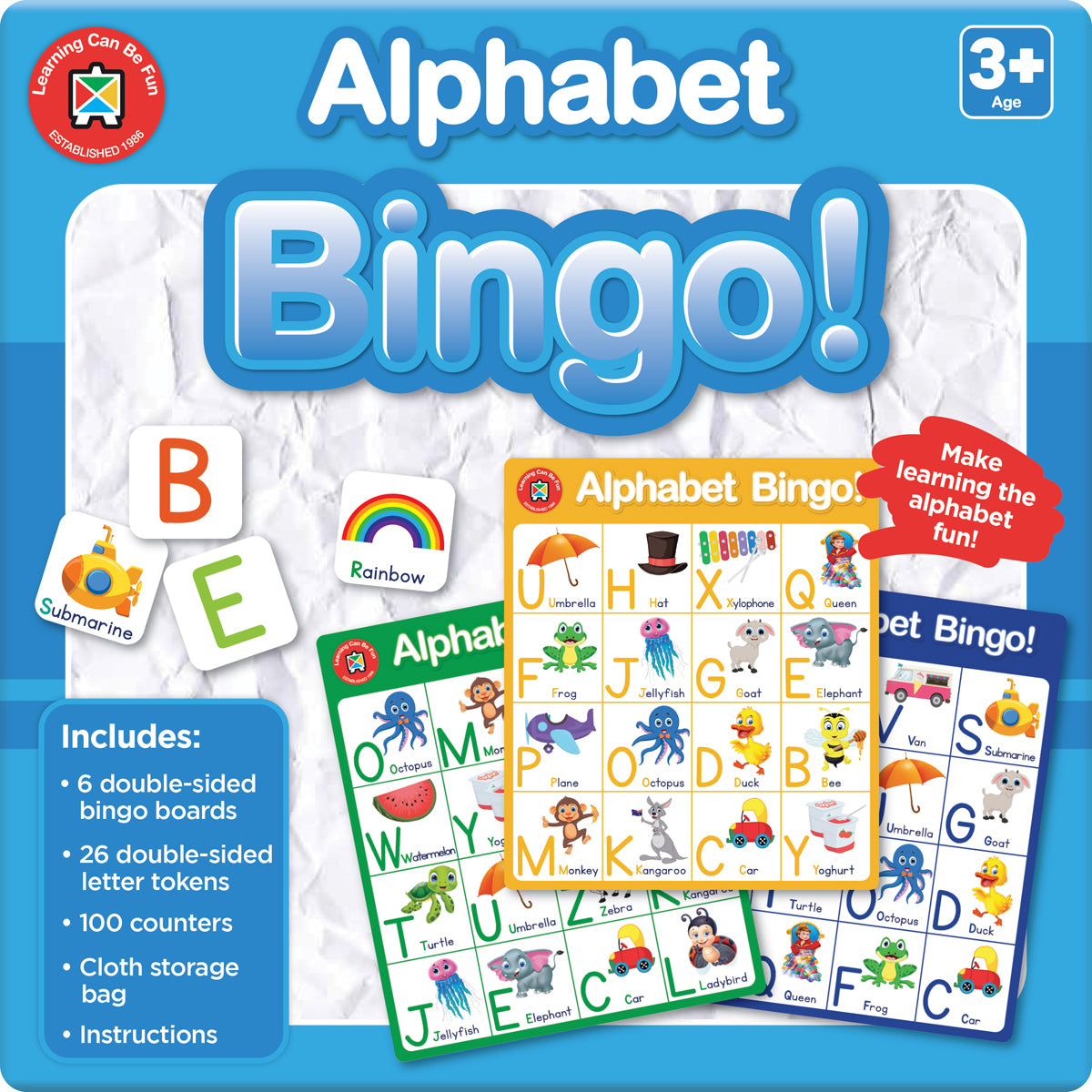 Learning Can Be Fun Alphabet Bingo