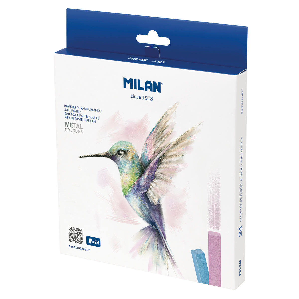 Milan Metallic Colours Soft Pastels Set of 24