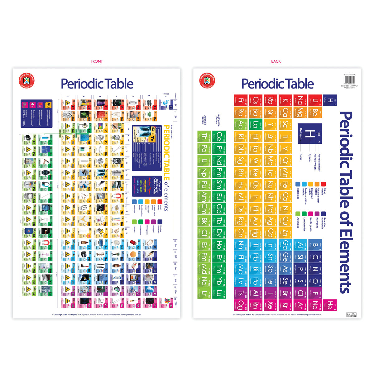 Learning Can Be Fun Periodic Table Wall Chart