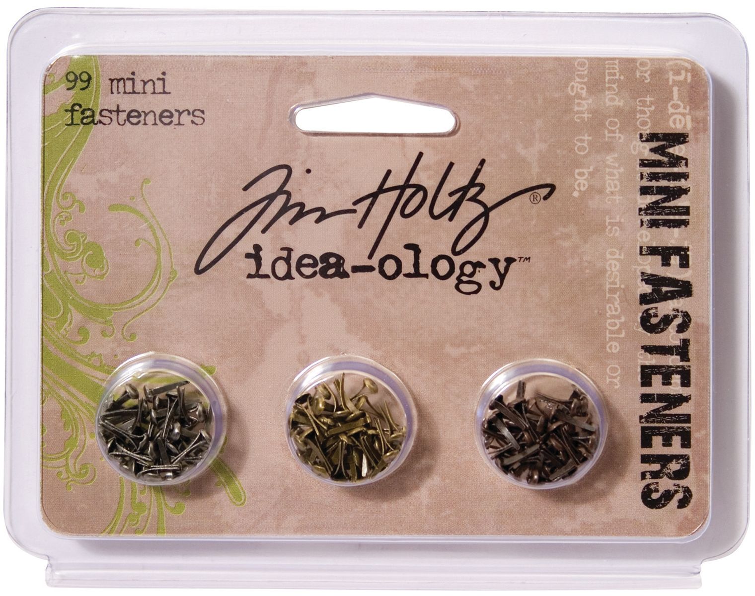 Tim Holtz Idea-Ology Metal Screw-Top Paper Fasteners .25" Antique Nick