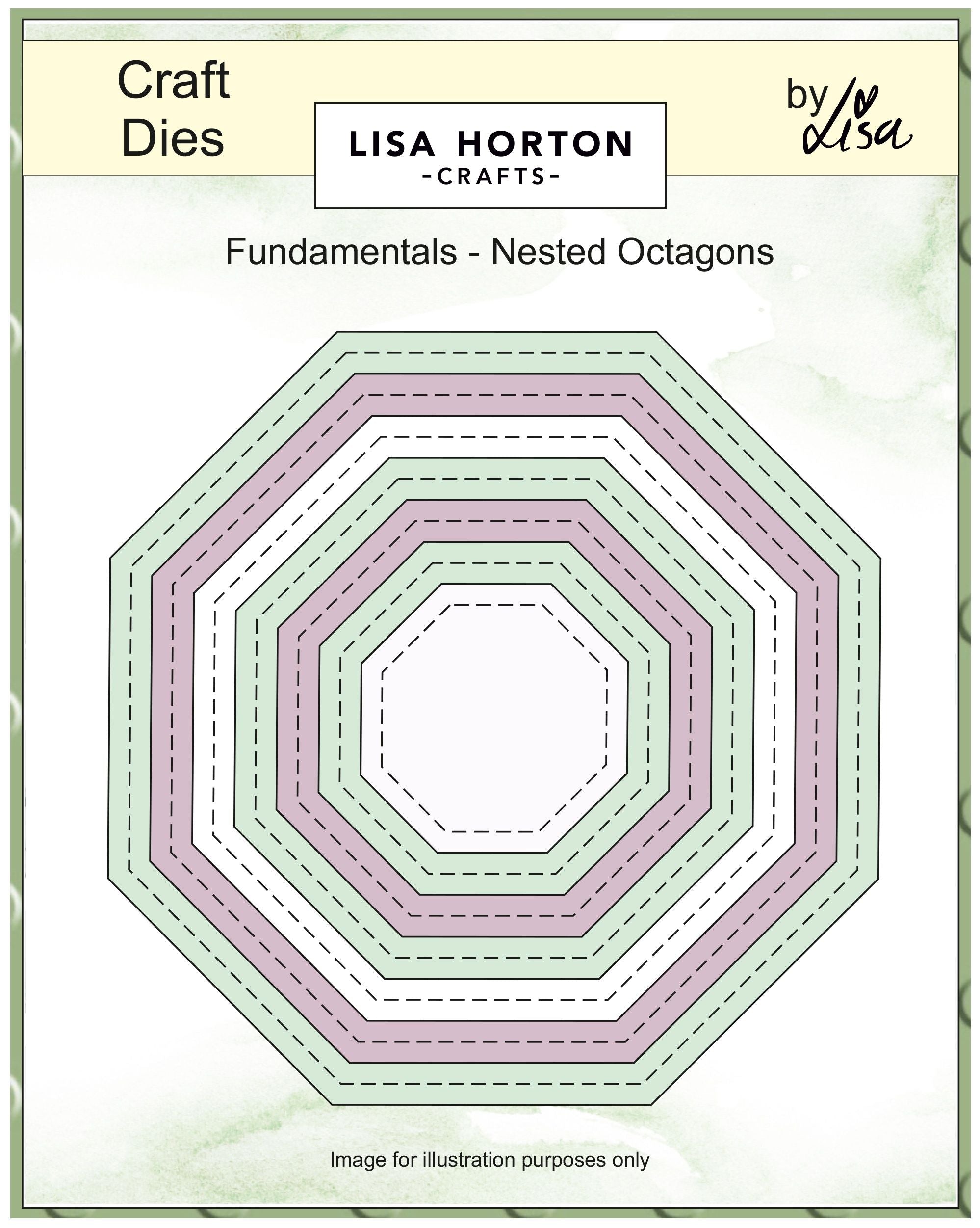 Lisa Horton Crafts Fundamentals Octagon Nested Dies Pack of 6