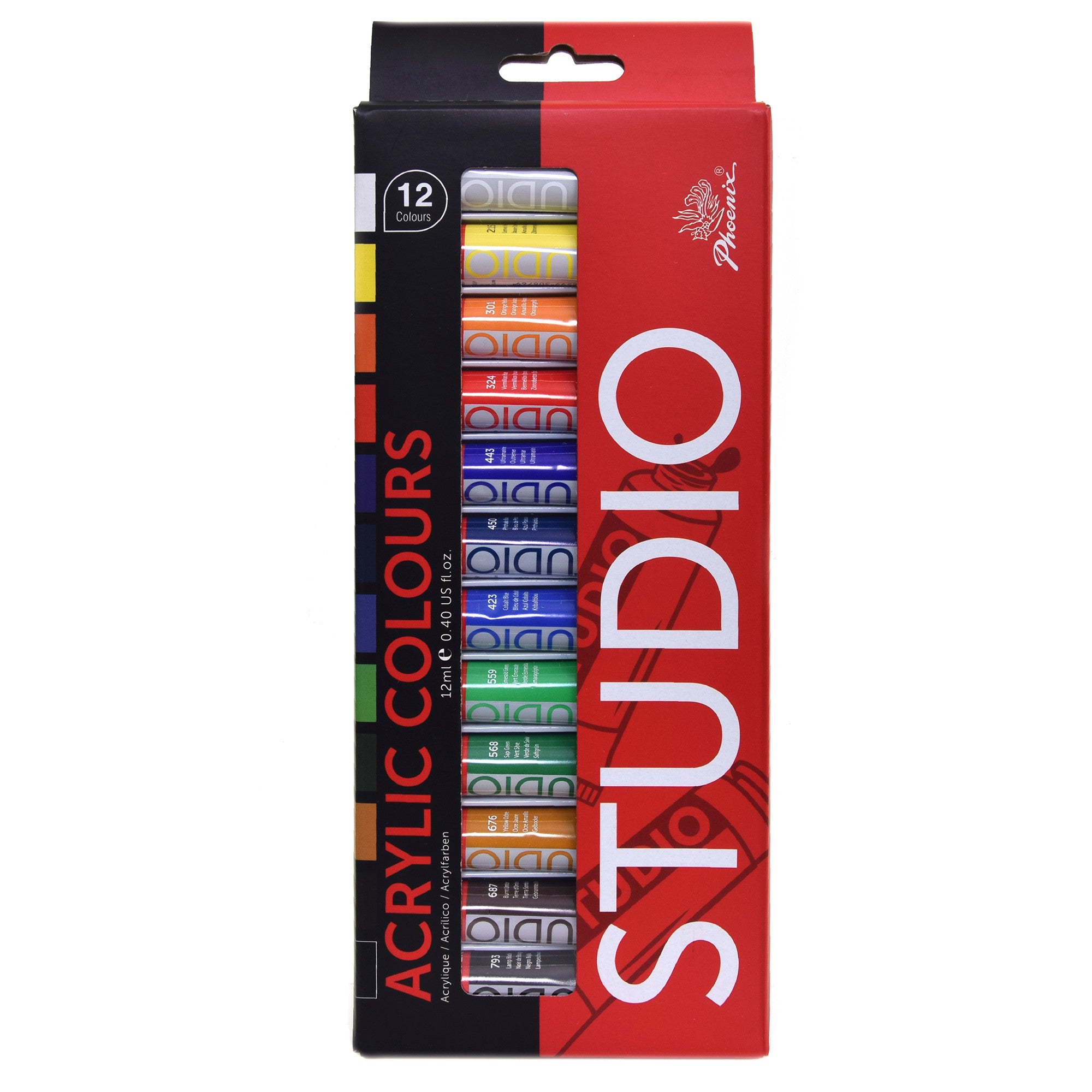 Phoenix Acrylic Paint 12ml Set of 12