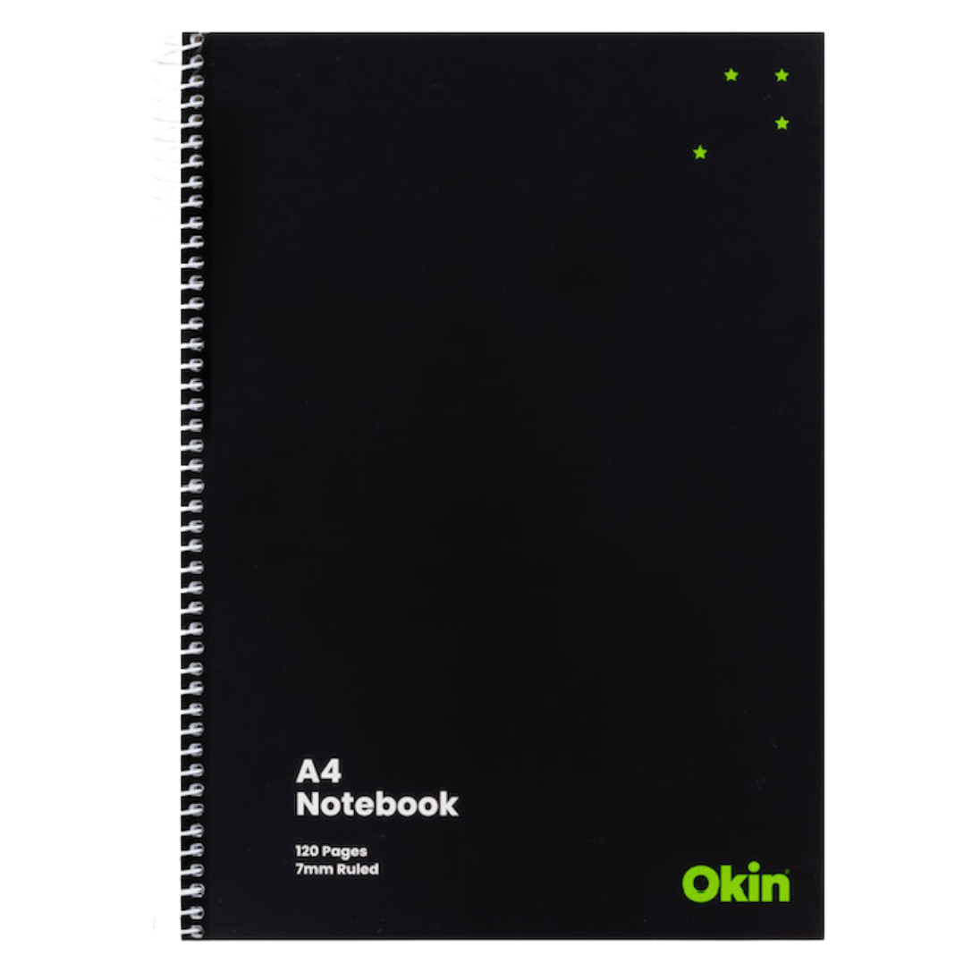 Okin Spiral Notebook A4 Soft Cover - Packs of 3 | Hobby Land