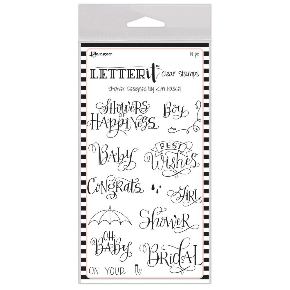 Ranger Letter It 4" x 6" Stamp Set Shower