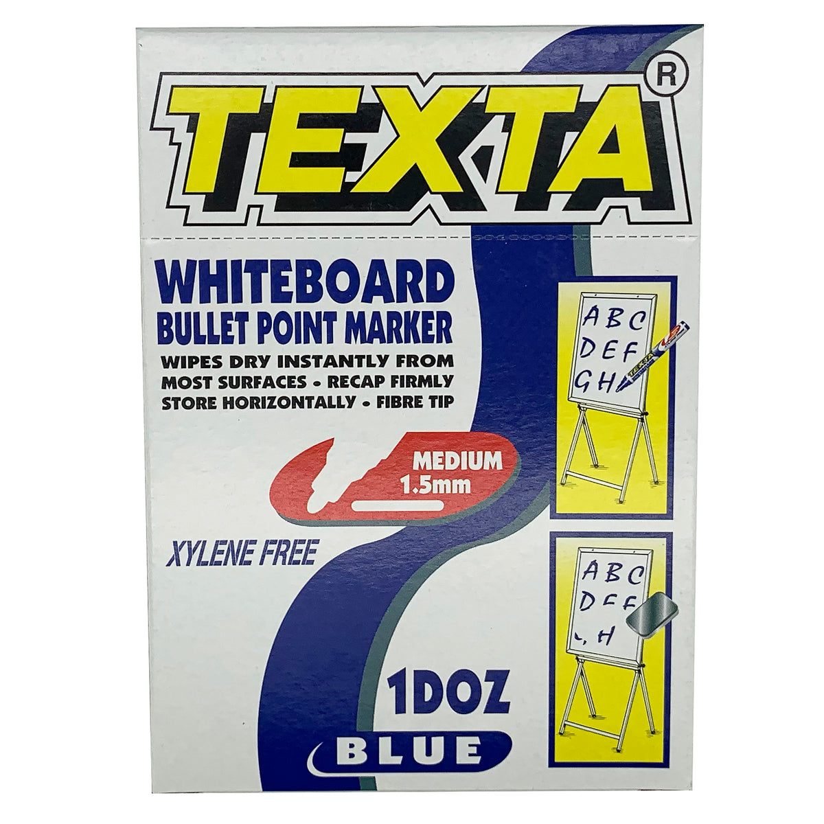 Texta Whiteboard Marker Black Box Of 12