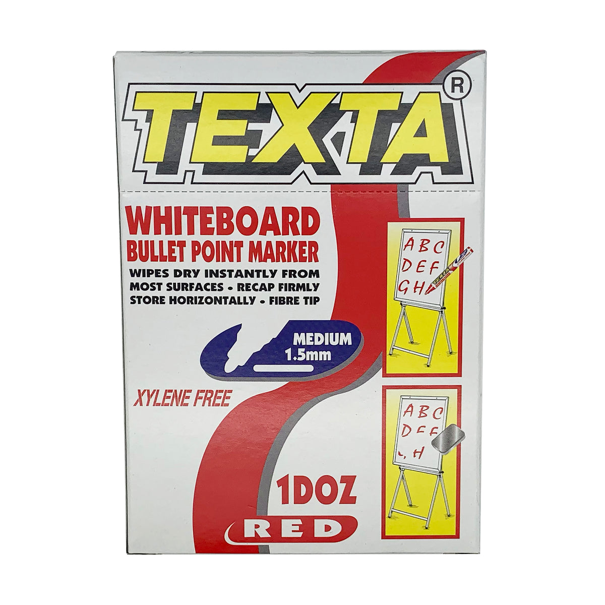 Texta Whiteboard Marker Black Box Of 12