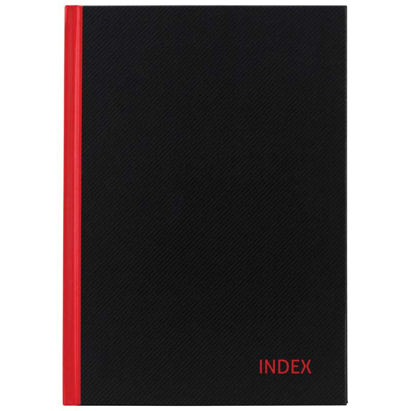 Milford Notebook Indexed Red & Black 100 Leaf | Hobby Land
