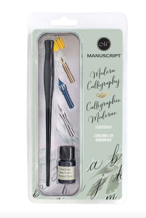 Manuscript Modern Calligraphy Oblique Black Dip Pen Holder Set