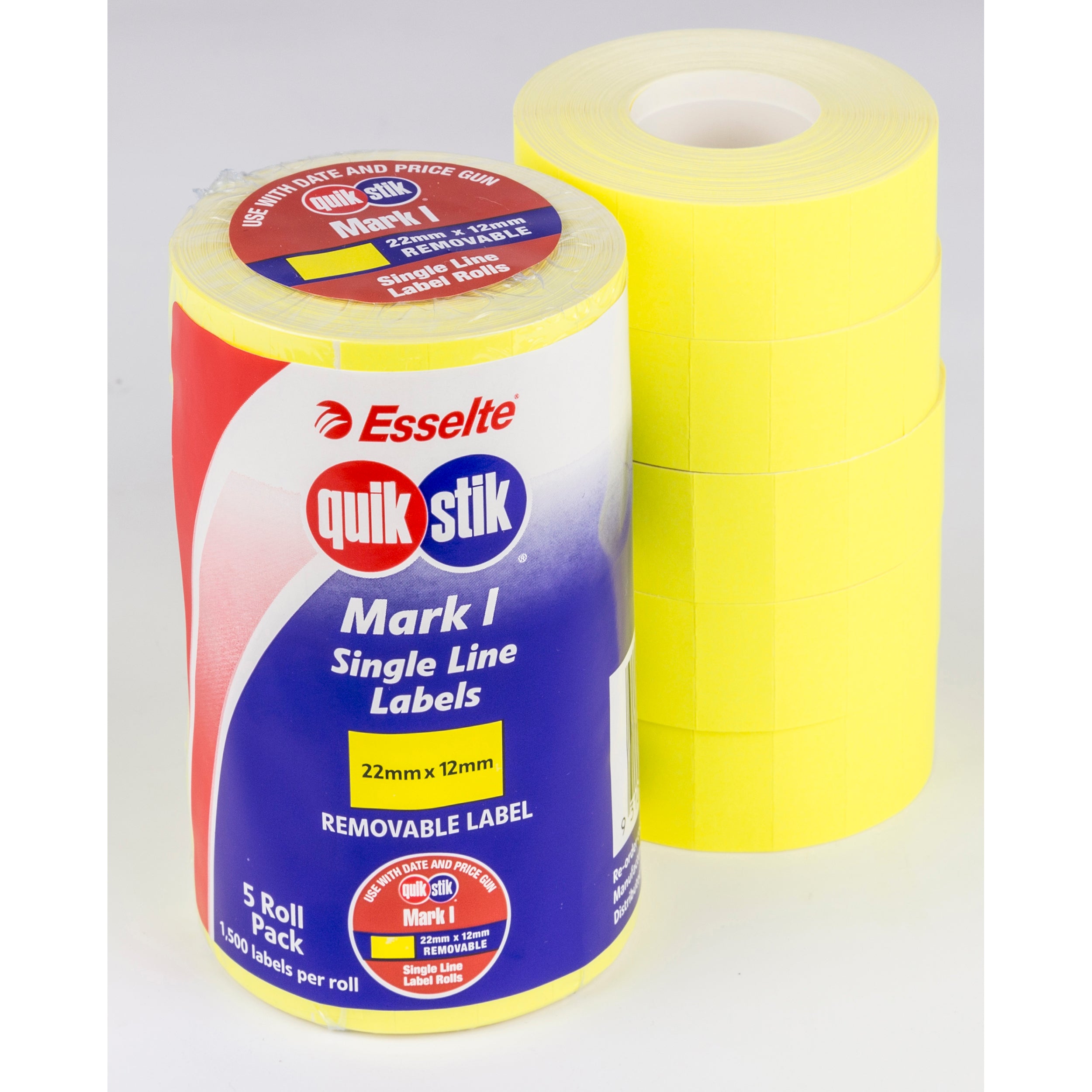 Quikstik Price Gun Labels Mark I Fluoro Yellow | Hobby Land