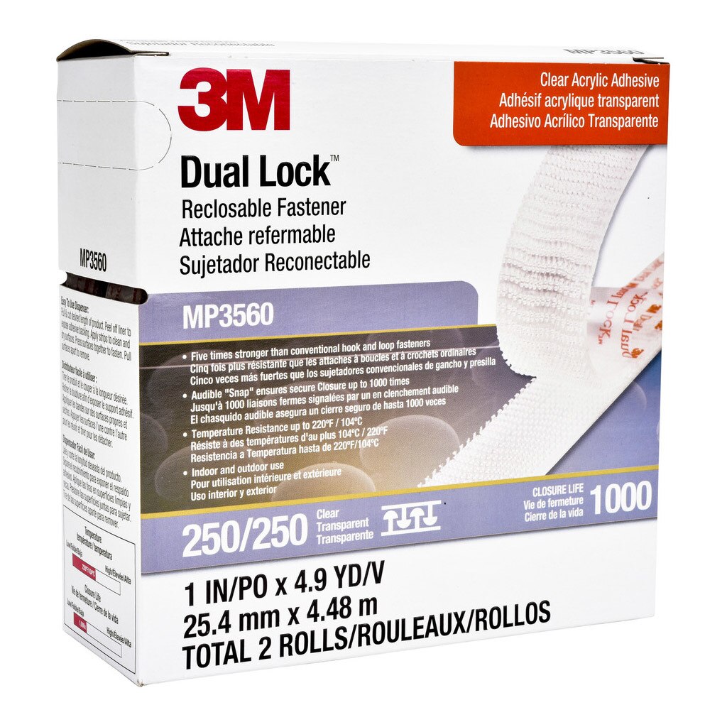 3M Dual Lock Fastener Mp3560 25mm Clear Pack Of 2