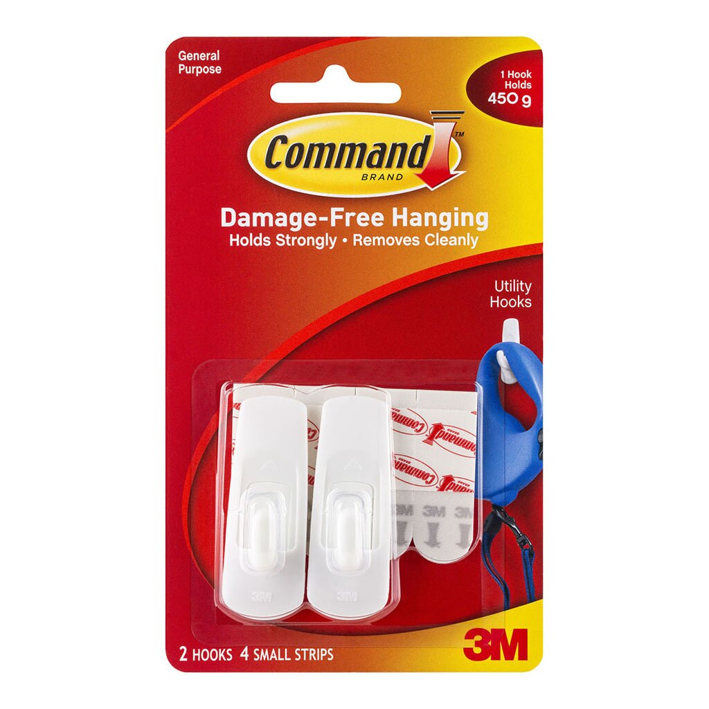 COMMAND HOOK 17002 SMALL WHITE 2 PACK