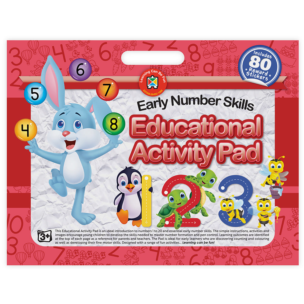 Learning Can Be Fun Early Number Skills Educational Activity Pad