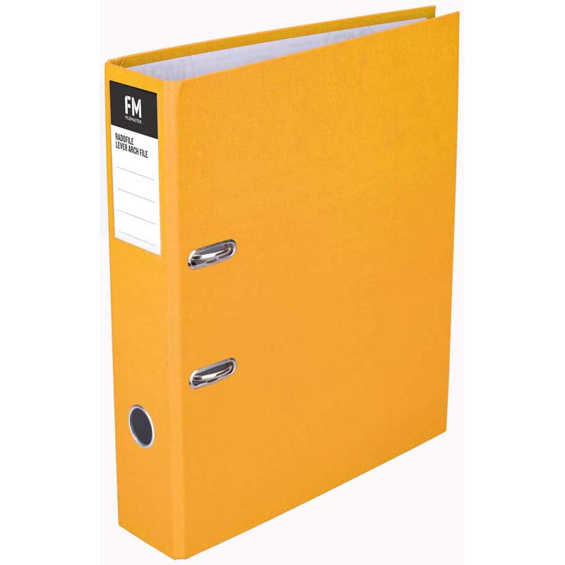 FM BINDER RADOFILE YELLOW FOOLSCAP LEVER ARCH