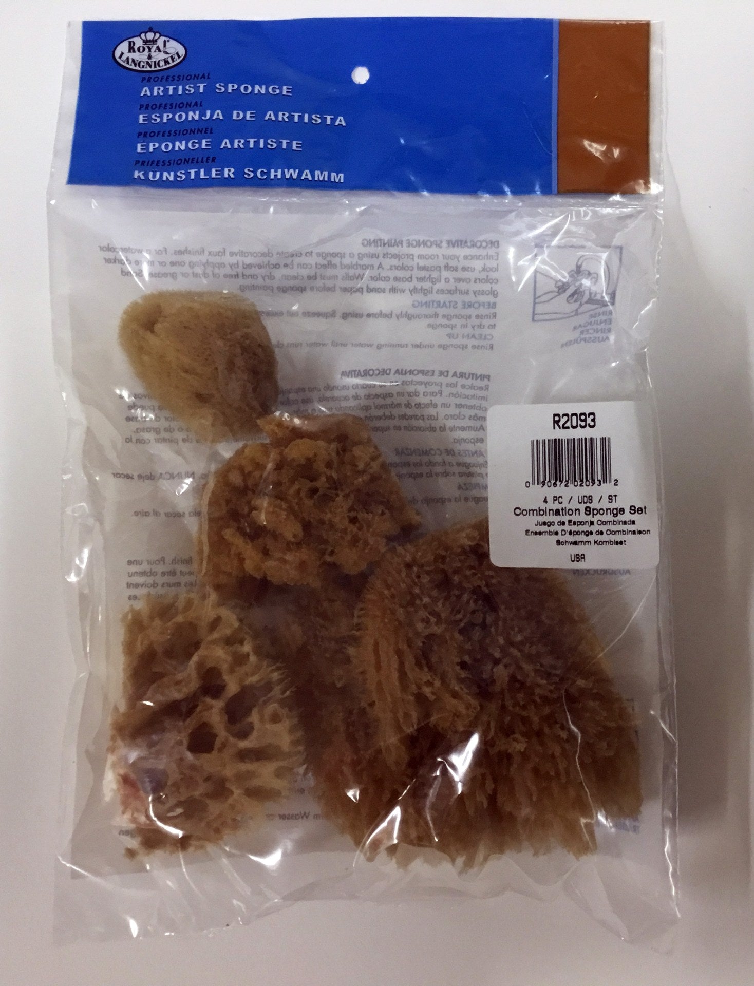 Royal Sponge Combination Set Of 4 Assorted (silk, Wool, Yellow And ...