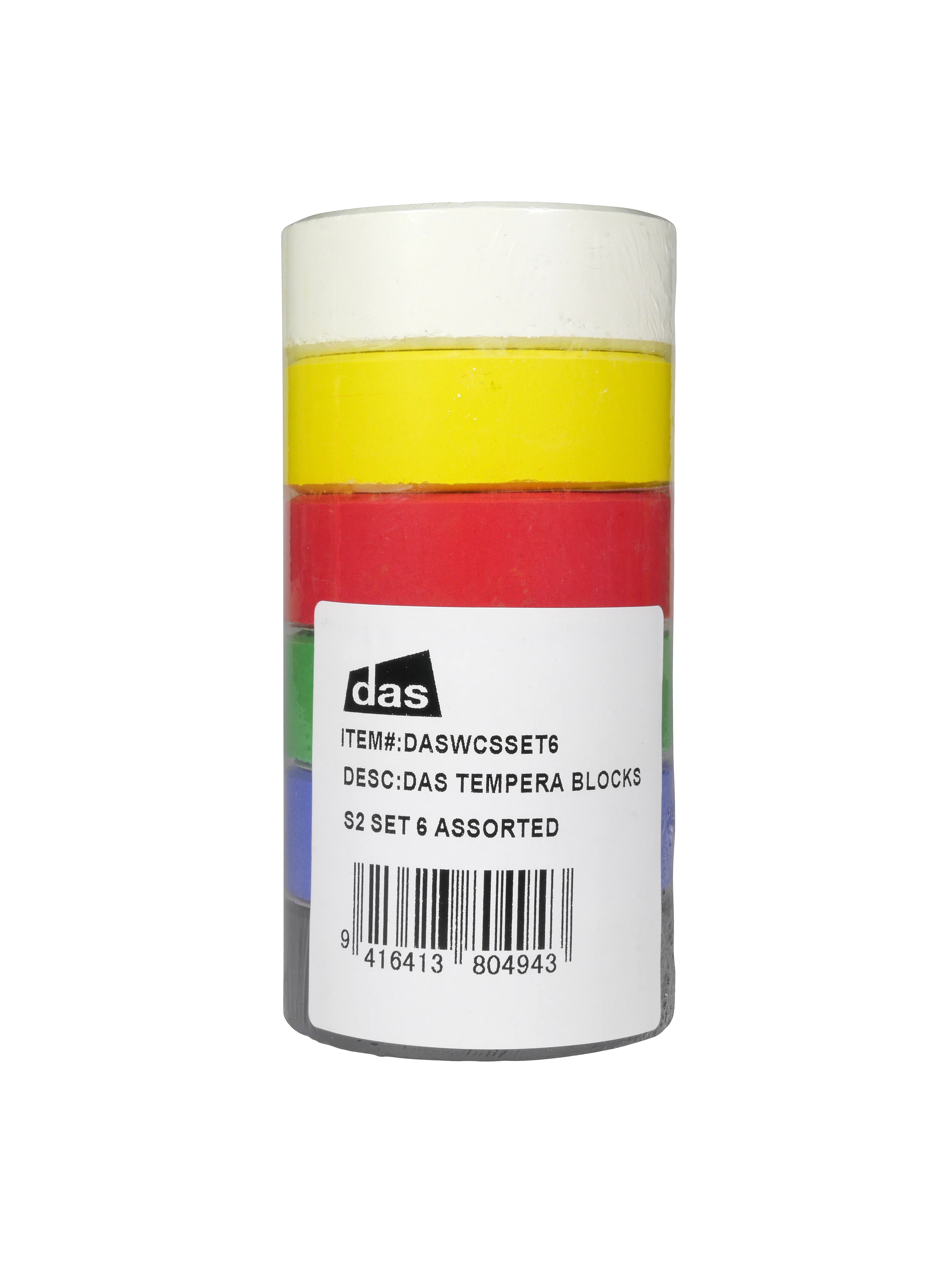 Hobby Land Das Tempera Large Water Soluble Paint Blocks set of 6 ...