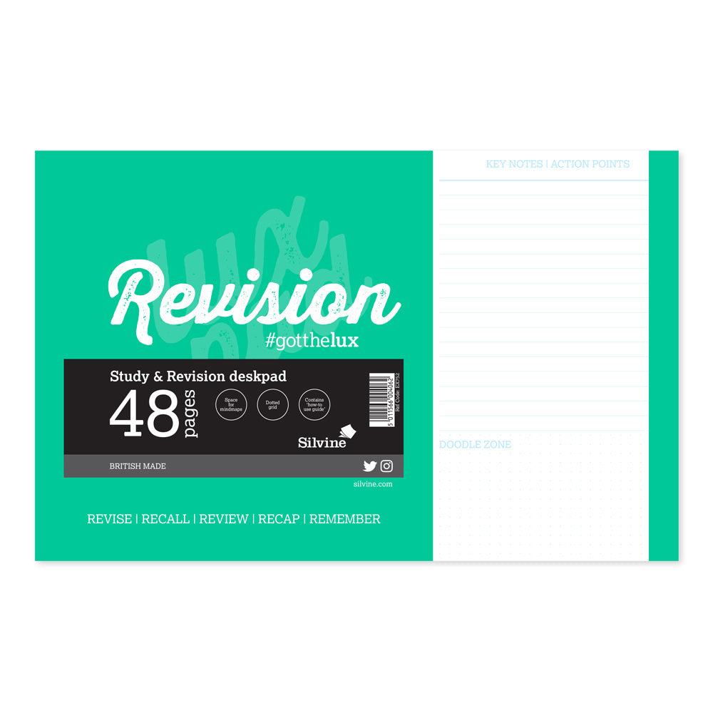 Luxpad Study And Revision 360x230mm 48 Page Desk Pad