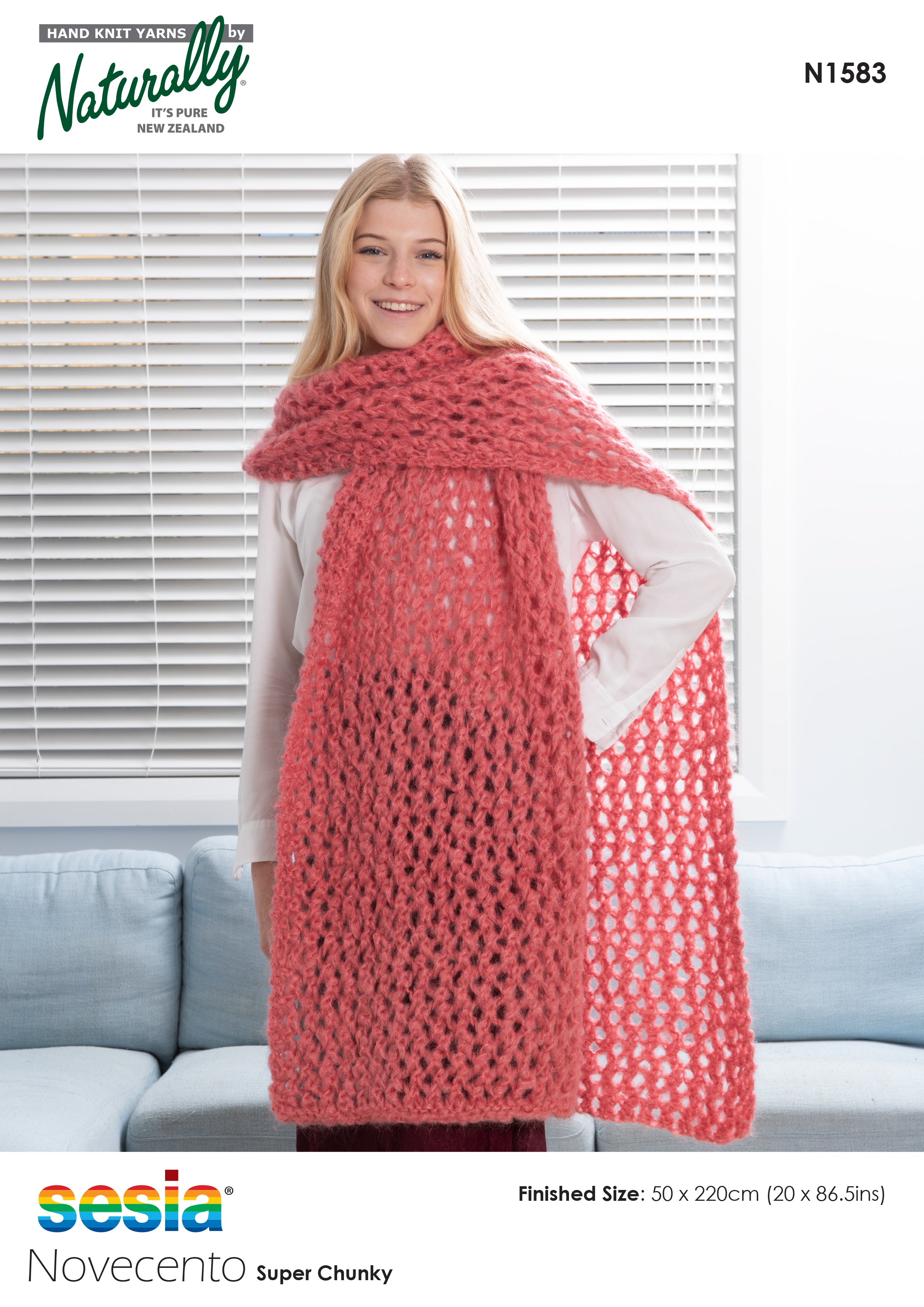 Naturally Pattern Leaflet Sesia Novecento Womens/Scarf N1583