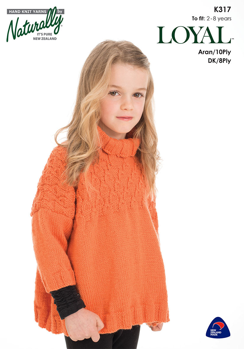 Knitting Pattern K317 - Kids Dress 2-8 Years 8ply & 10ply Yarn