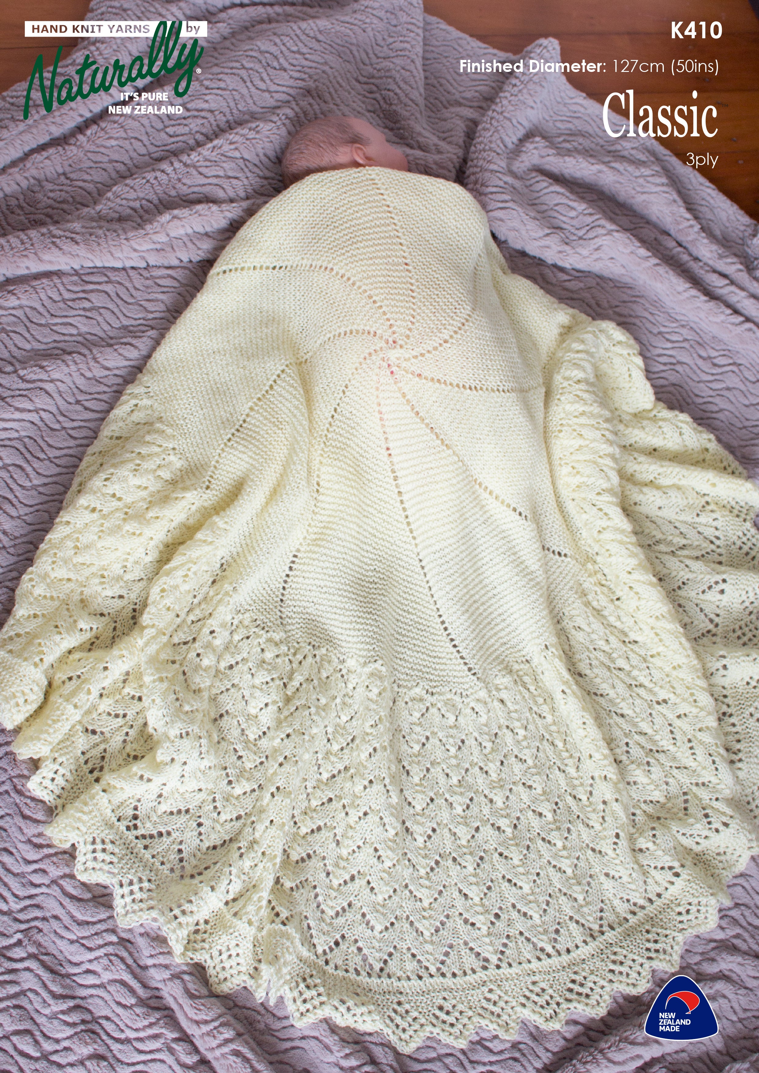 Knitting Pattern K410 - Kids Shawl 3ply Yarn