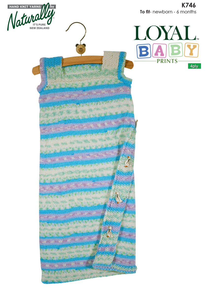 Knitting Pattern K746 - Kids Sleeping Bag 4ply Yarn